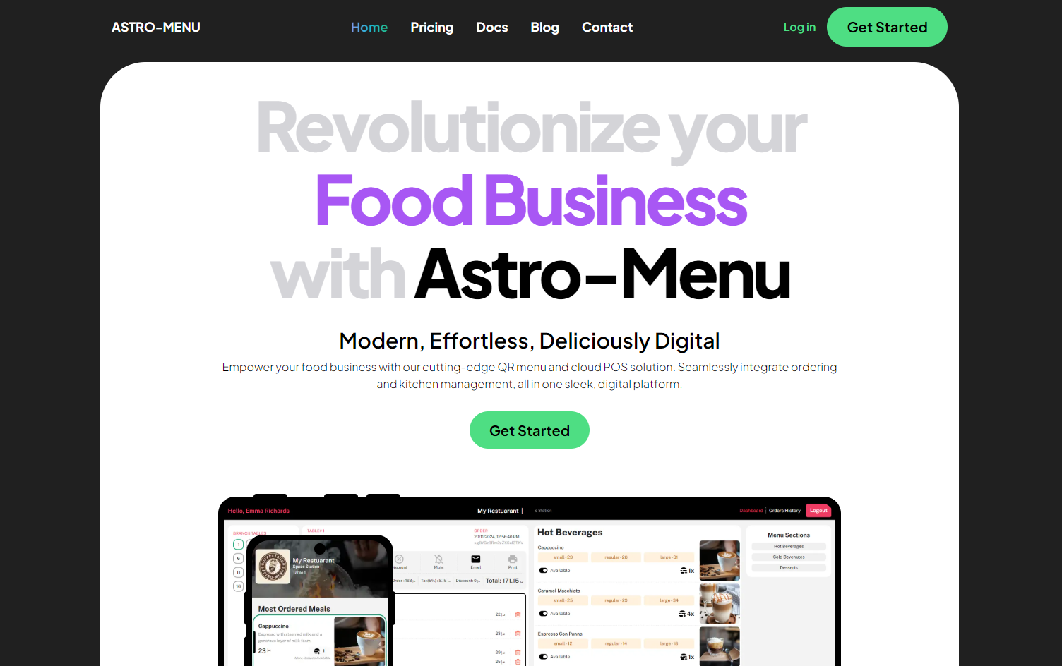Astro-Menu - Revolutionize Your Food Business with Astro-Menu